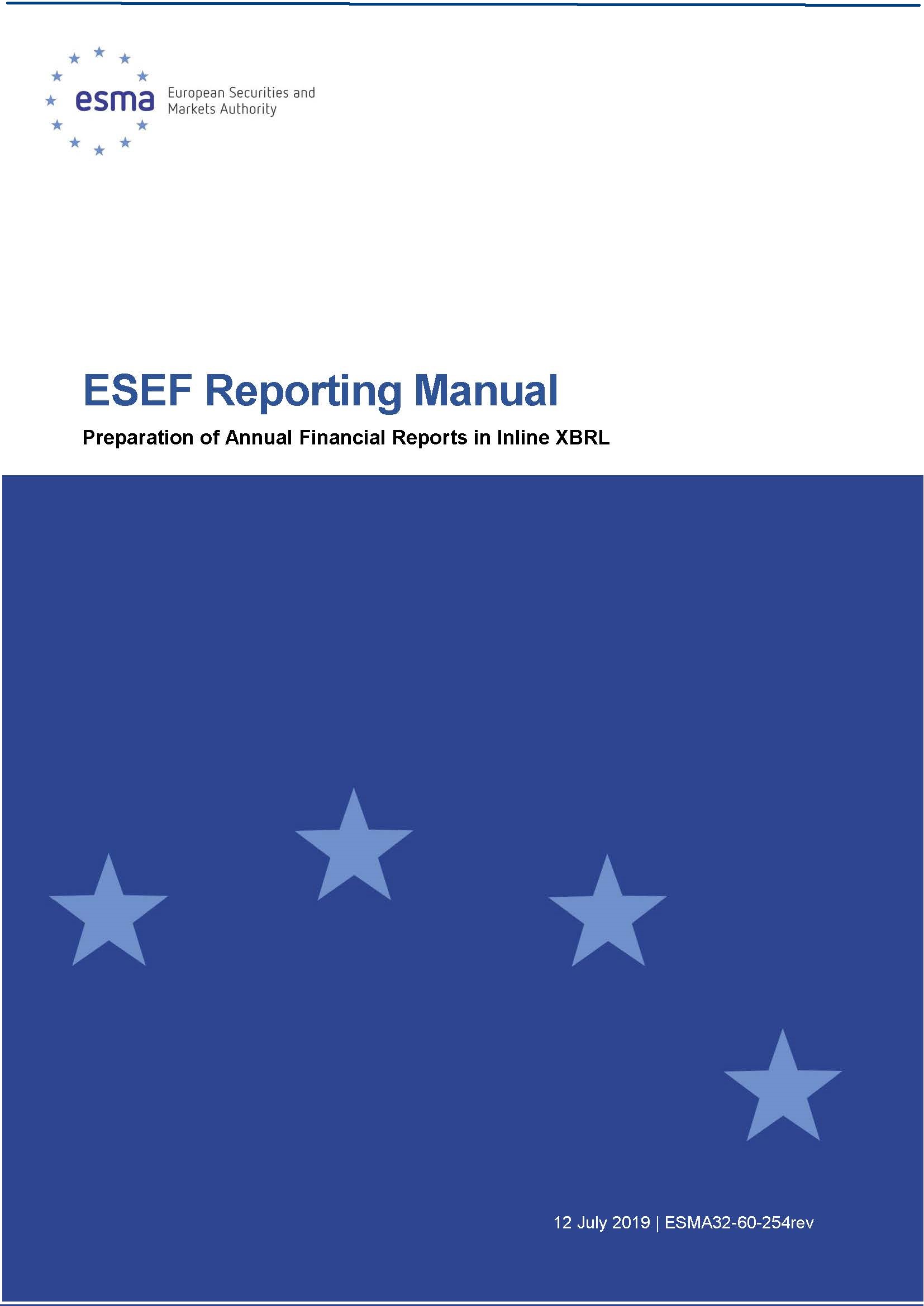 ESMA updates the ESEF Reporting Manual | XBRL